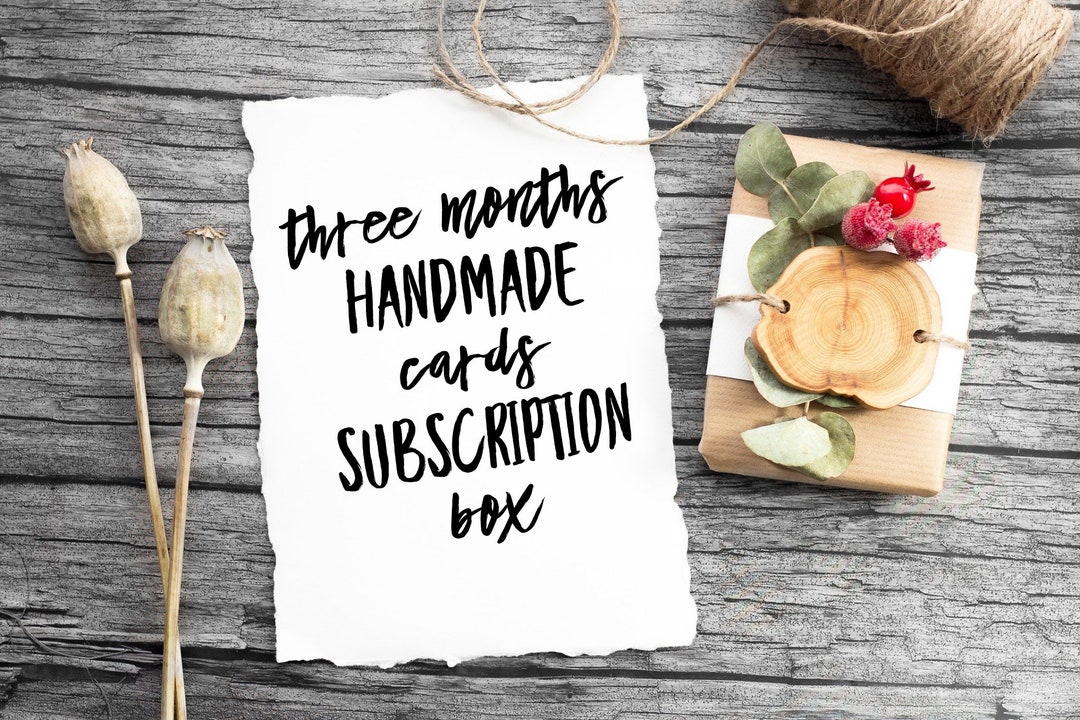 Three Months Handmade Cards Subscription Box - Etsy