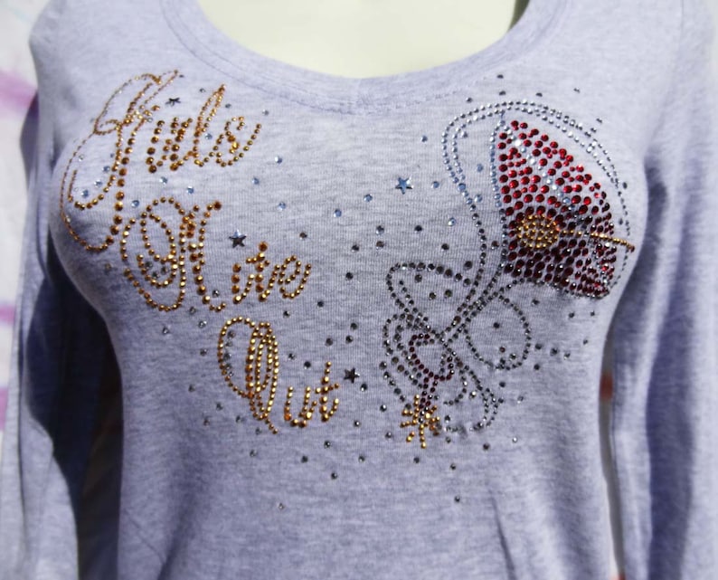 Bling Tops Rhinestone Tops V Neck Tops Ladies Party Top Long - Etsy