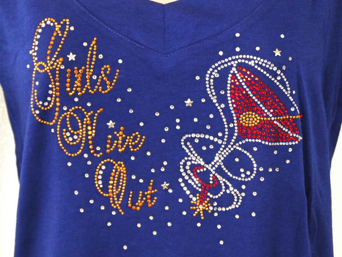 Bling tops rhinestone tops v neck tops ladies party top long sleeve ...