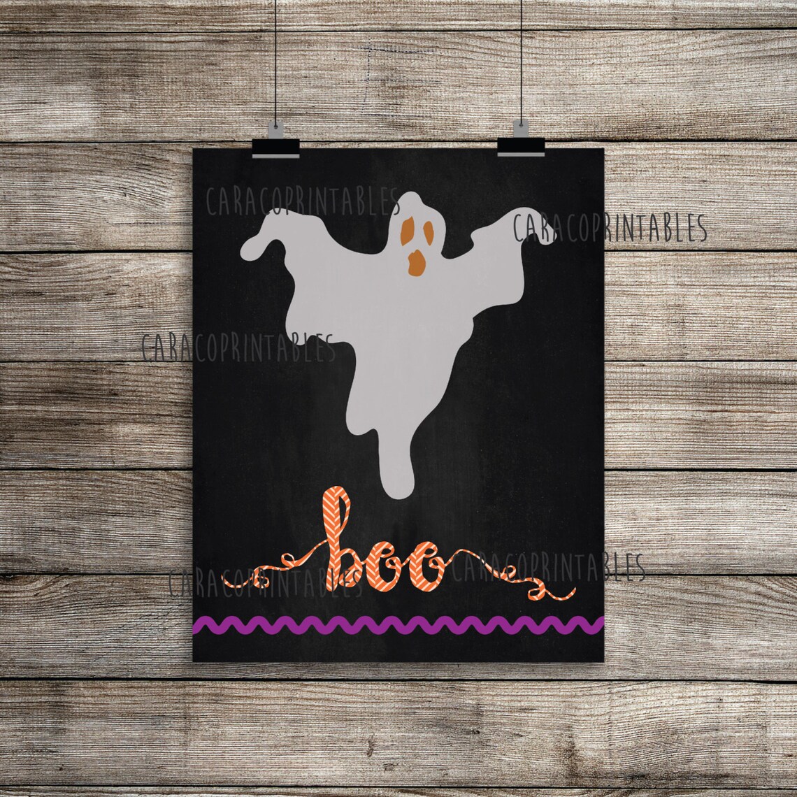 Ghost Art Print, Boo, Halloween Wall Decor, Printable Scary Halloween ...