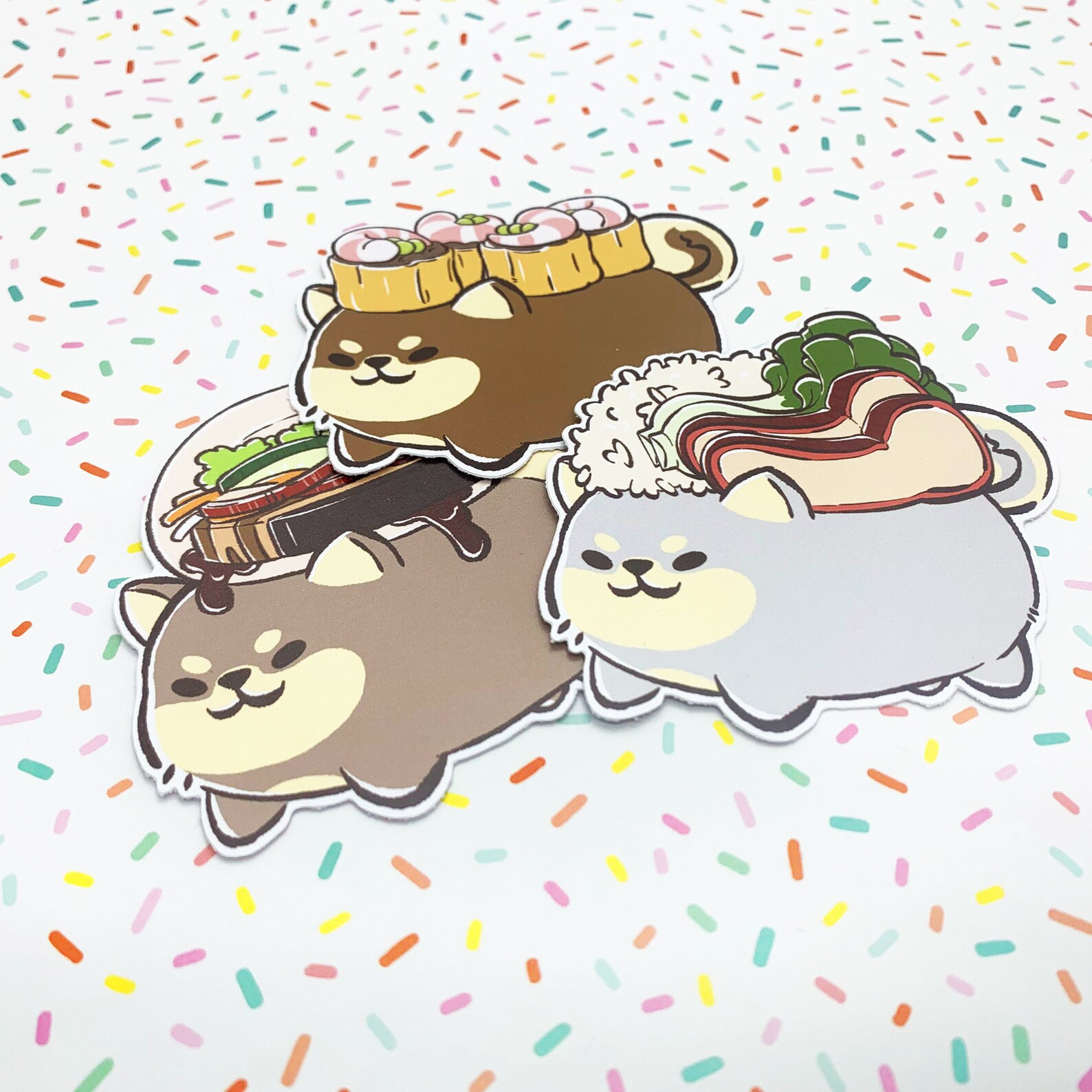 Dim Sum Shibas - Mix N' Match 10 Cute Dog Designs (orange Chicken, Pork ...