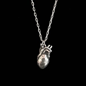 Human Heart Necklace//anatomical Heart Pendant//human Heart Chain ...