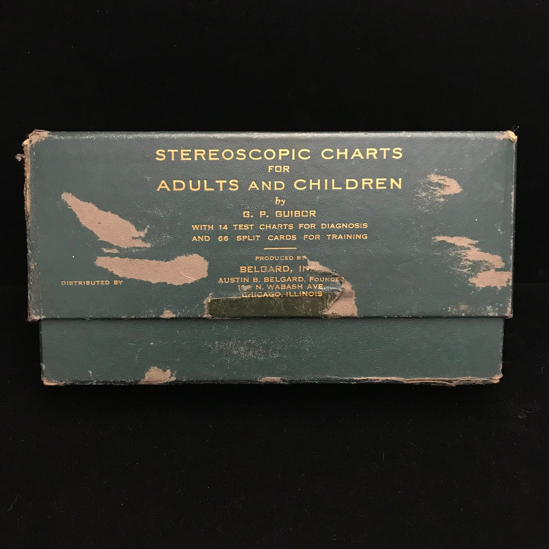 Vintage Stereoview Tests for Visual Acuity//guibor Test,snellen Chart ...