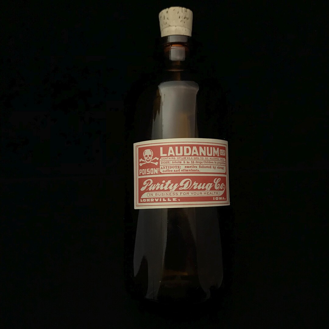 Vintage Poison Bottle//vintage Laudanum Poison Bottle//corked Poison ...