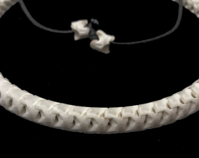 Snake Vertebrae Choker//white Tone Snake Bone Necklace//men's Adjust 20 ...