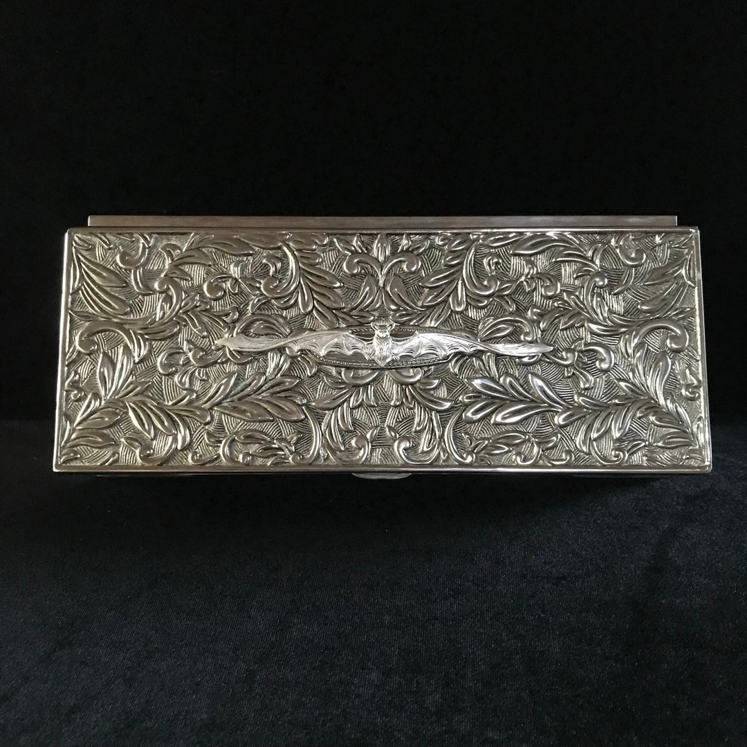 Antiqued Silver Bat Jewelry Box, Victorian Gothic Trinket Box - Etsy UK