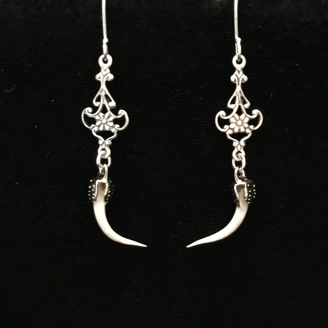 Real Rattlesnake Fang Earrings//rattlesnake Tooth Earrings//rattlesnake ...