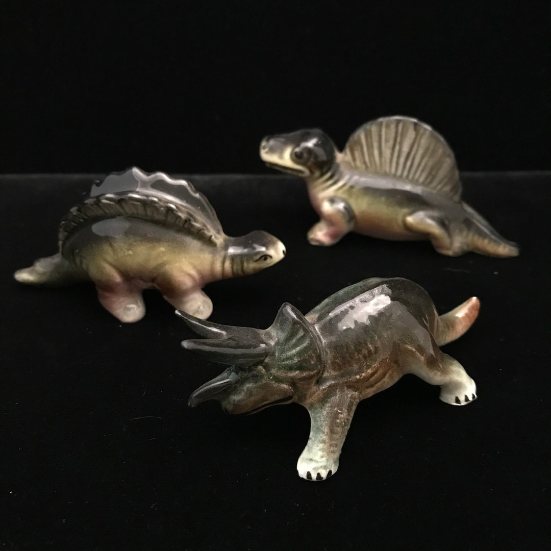 Vintage Ceramic Dinosaur 3 Set//japan Ceramic Dinosaurs//vintage ...
