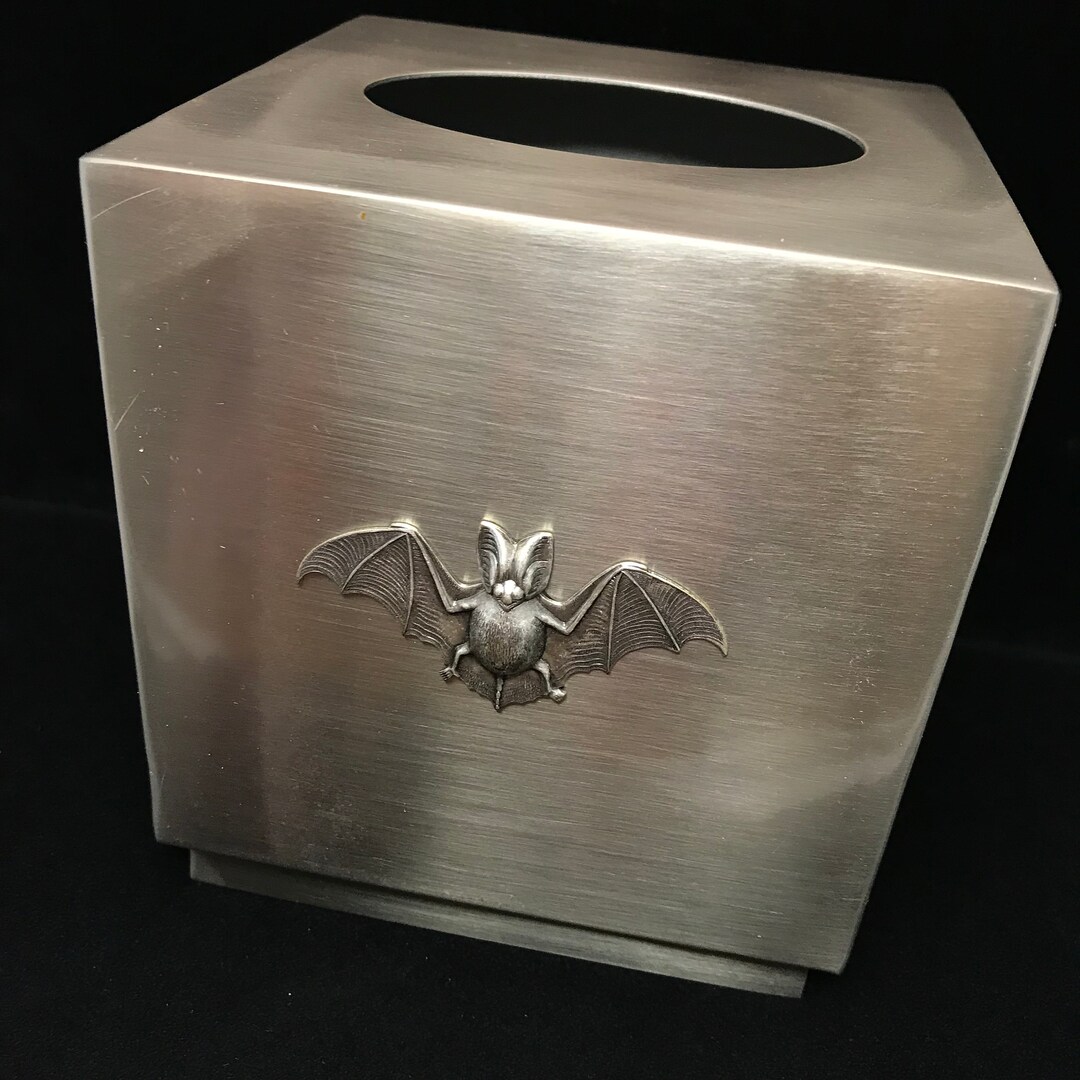 Silver Bat Tissue Box Cover //gothic Tissue Box//gothic Tissue Box ...