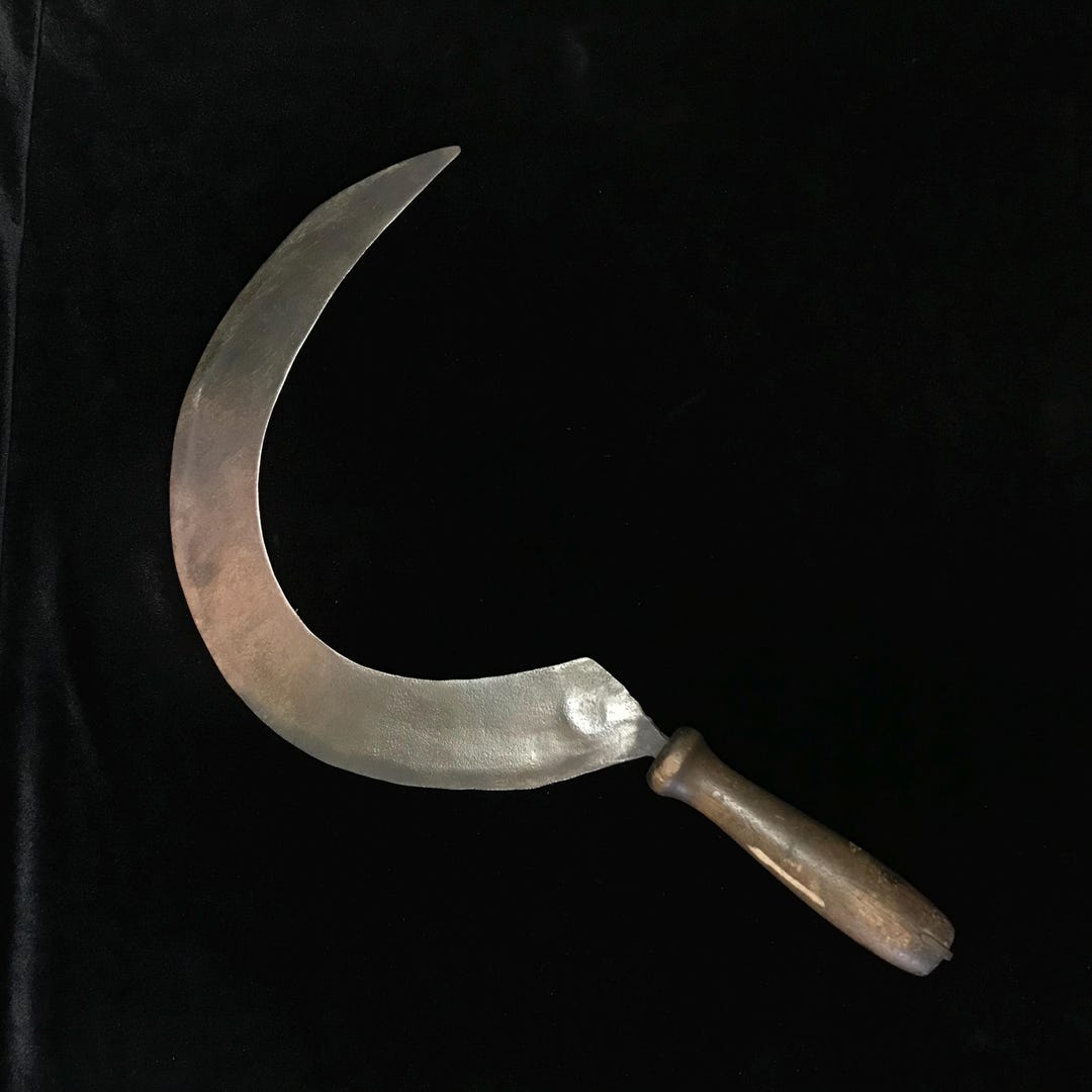 Vintage Sickle//vintage Hand Sickle With Wooden Handle - Etsy