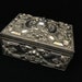 Skull Jewelry Box//skull Trinket Box//antiqued Silver Skull, Victorian ...
