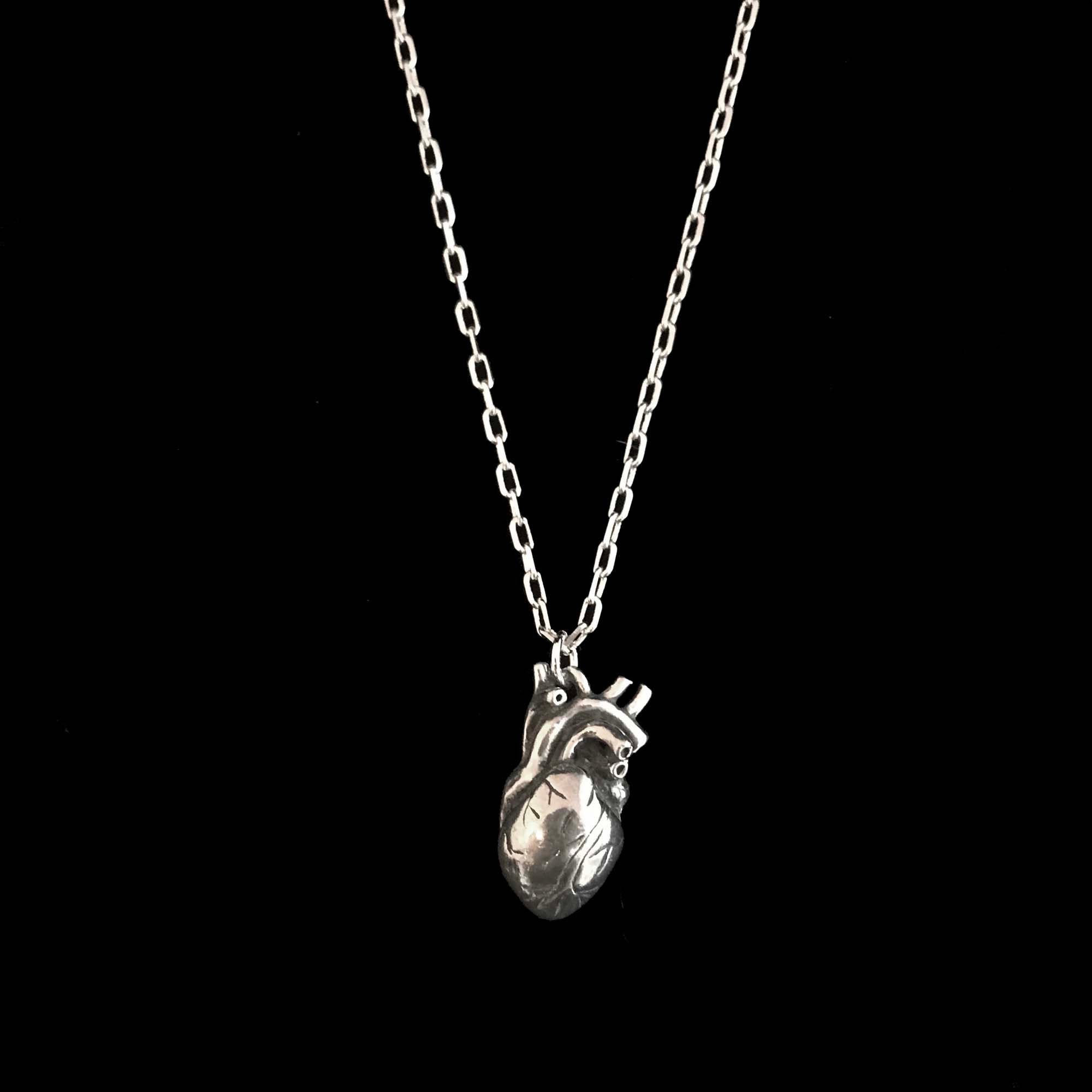 Anatomical Human Heart Necklace, Detailed Pewter Pendant - Etsy