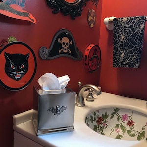 Silver Bat Tissue Box Cover //gothic Tissue Box//gothic Tissue Box ...