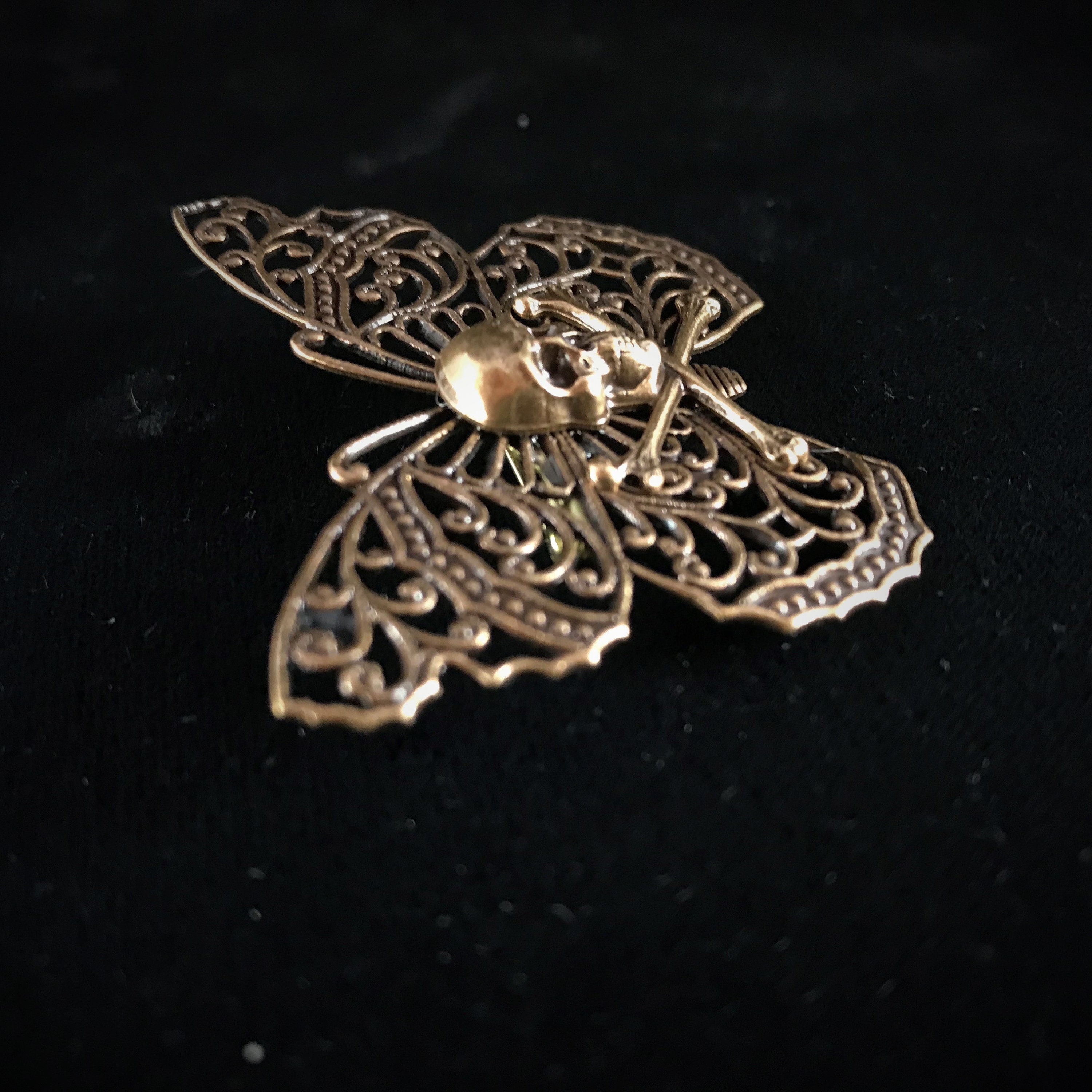 Deaths Head Moth Brooch//antiqued Gold or Silver Death Head - Etsy