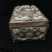 Skull Jewelry Box//skull Trinket Box//antiqued Silver Skull, Victorian ...