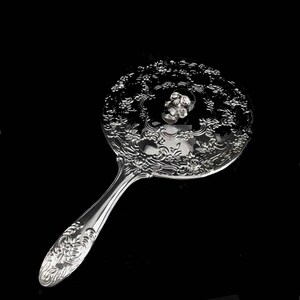 Cracked Silver Plated Skull Hand Mirror, Victorian Gothic Decor - Etsy