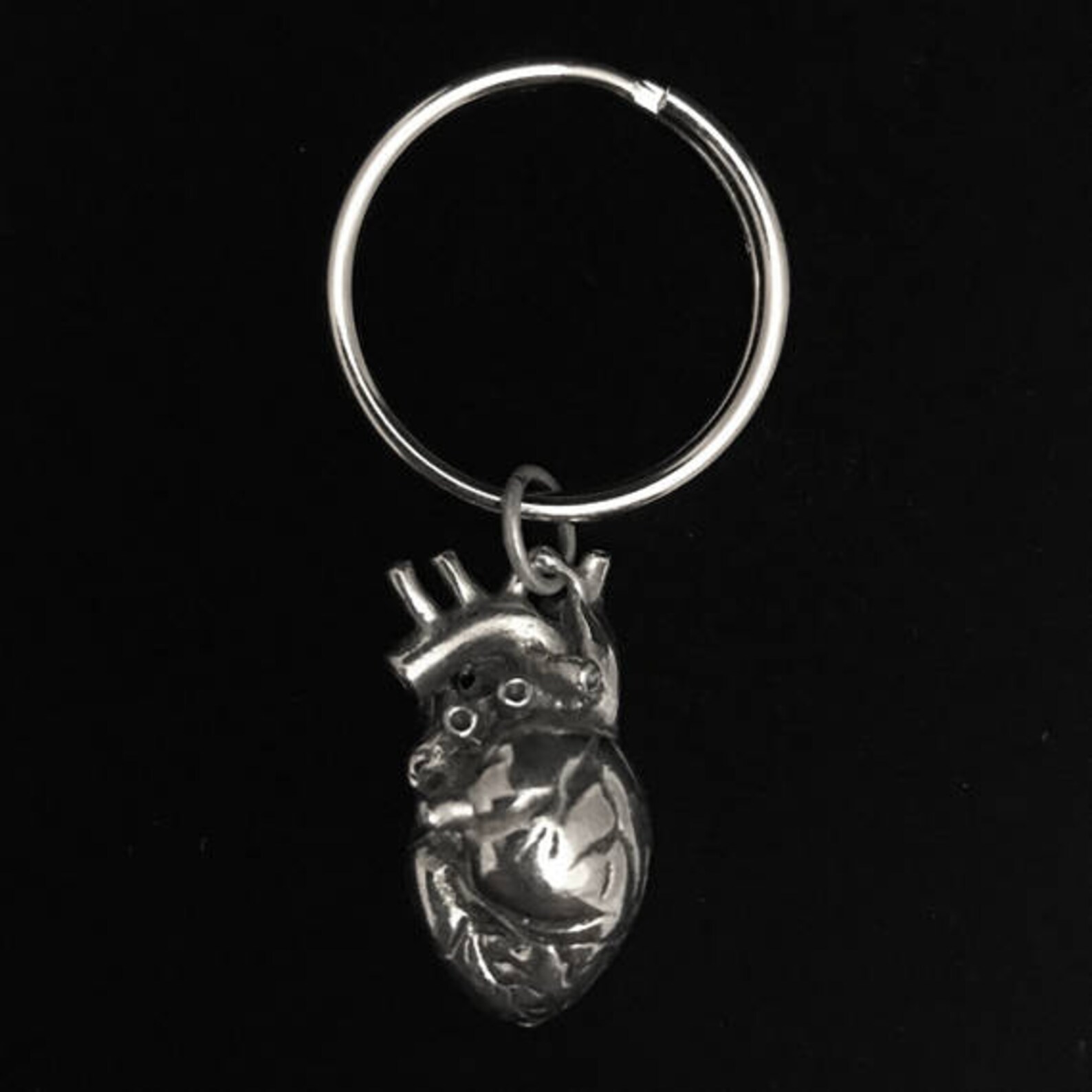 PAIR of Heart Keyrings//anatomical Heart Key Rings//human - Etsy