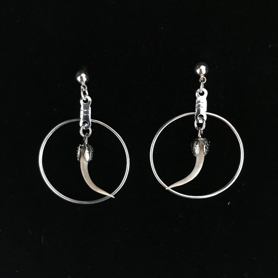 Real Rattlesnake Fang Earrings,silver//real Snake Fang Jewelry ...