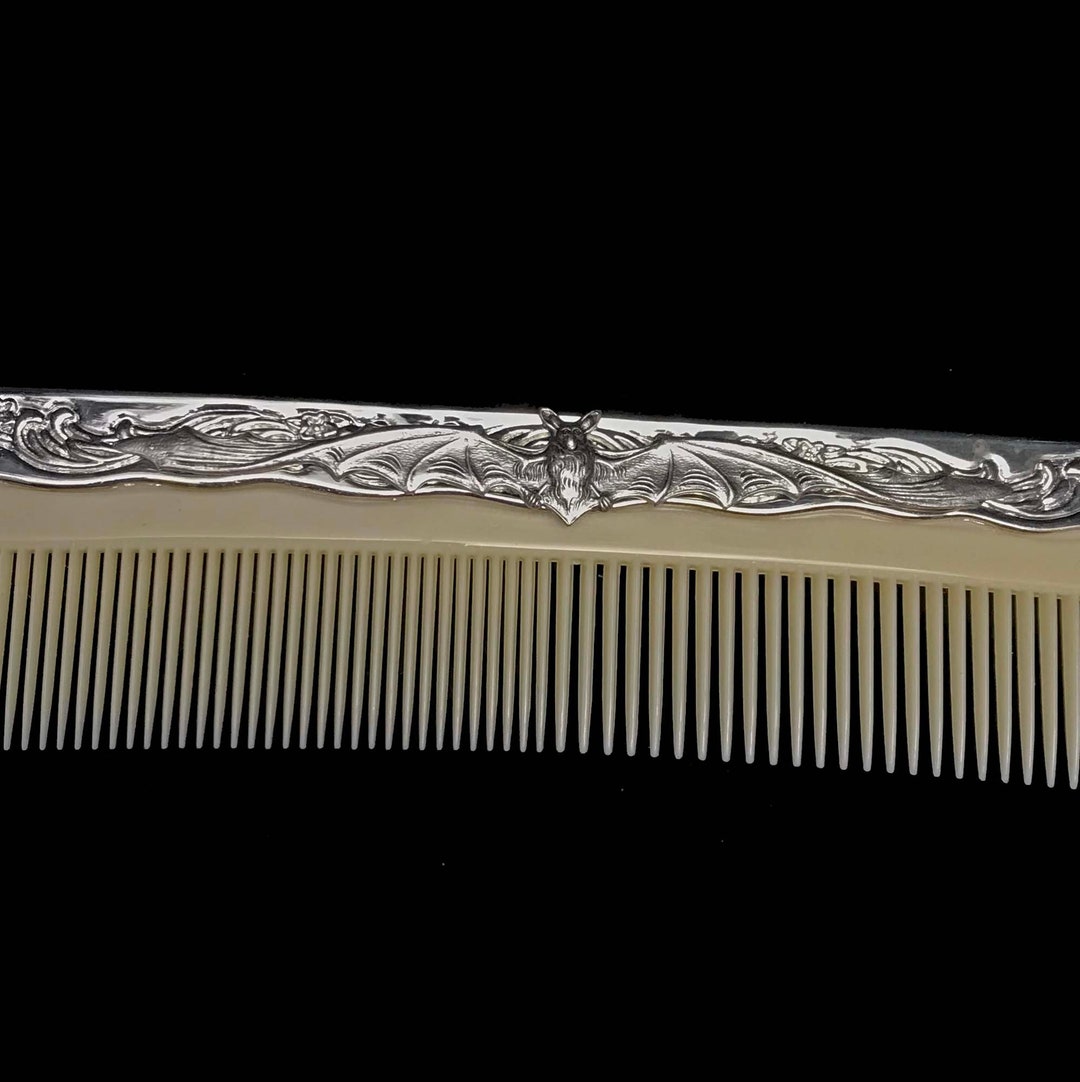 Silver Bat Comb Victorian Style, Gothic Comb - Etsy