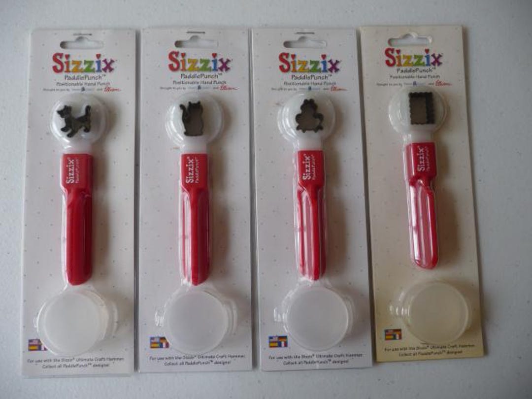 4 Sizzix Paddlepunches . Dog, Cat, Frog, Stamp . Paddlepunch . Paddle ...