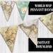 World Map Pennant Banner Vintage World Map Banner Classroom - Etsy