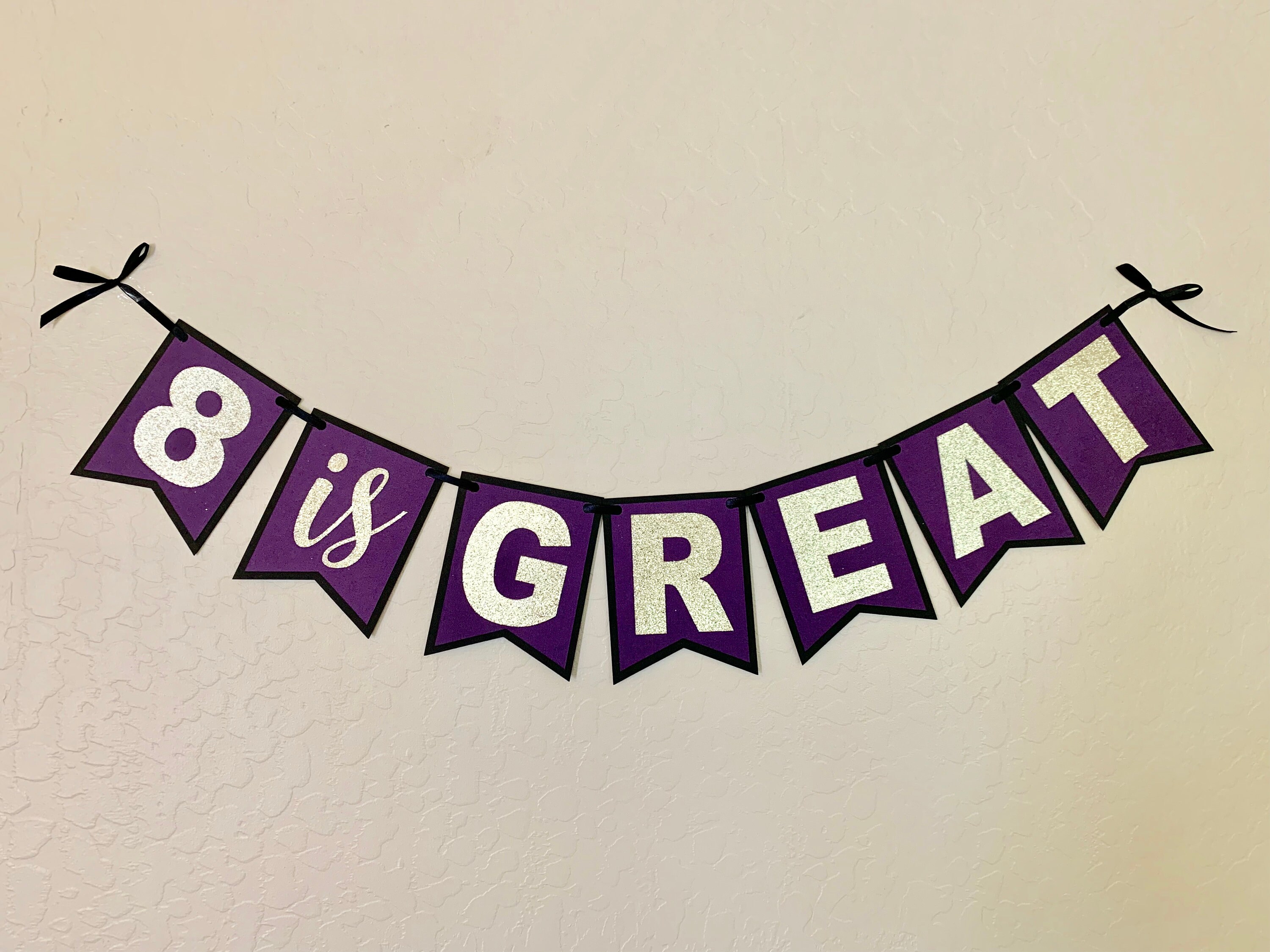 It's Great to Be 8 Banner 8 is Great Birthday Banner 8th - Etsy