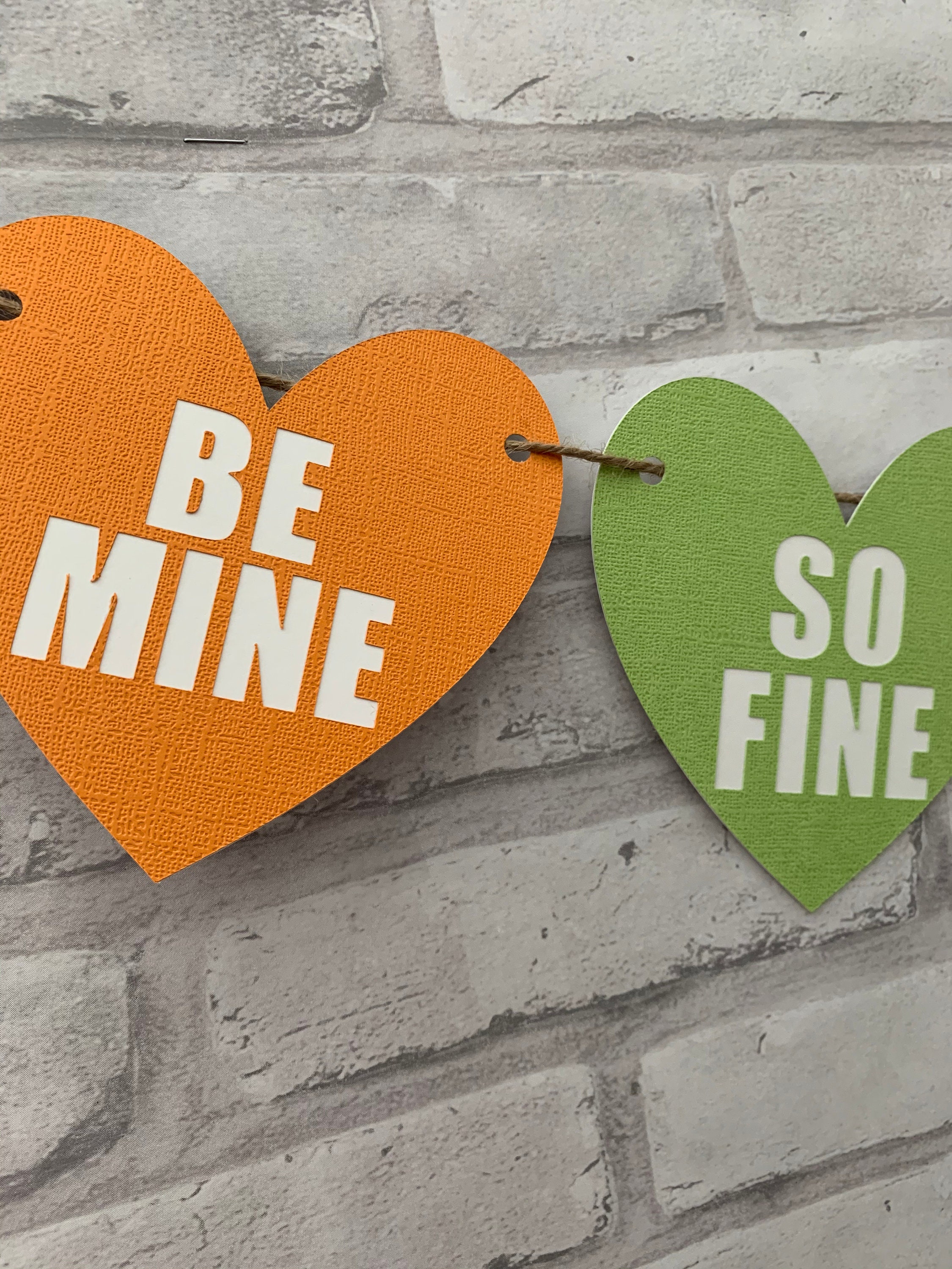 Candy Heart Banner Valentine Hearts Banner | Etsy