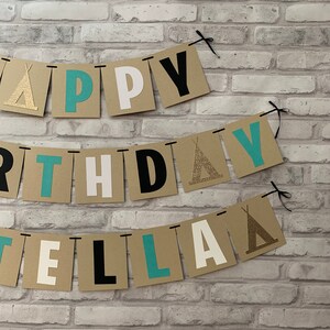 Glamping Birthday Banner Happy Birthday Banner Welcome to | Etsy
