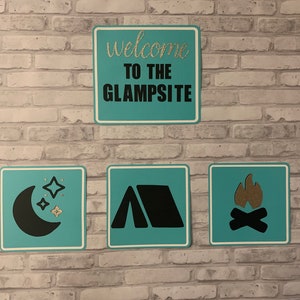 Glamping Signs, Welcome to the Glampsite, No Boys Allowed, Glamping ...