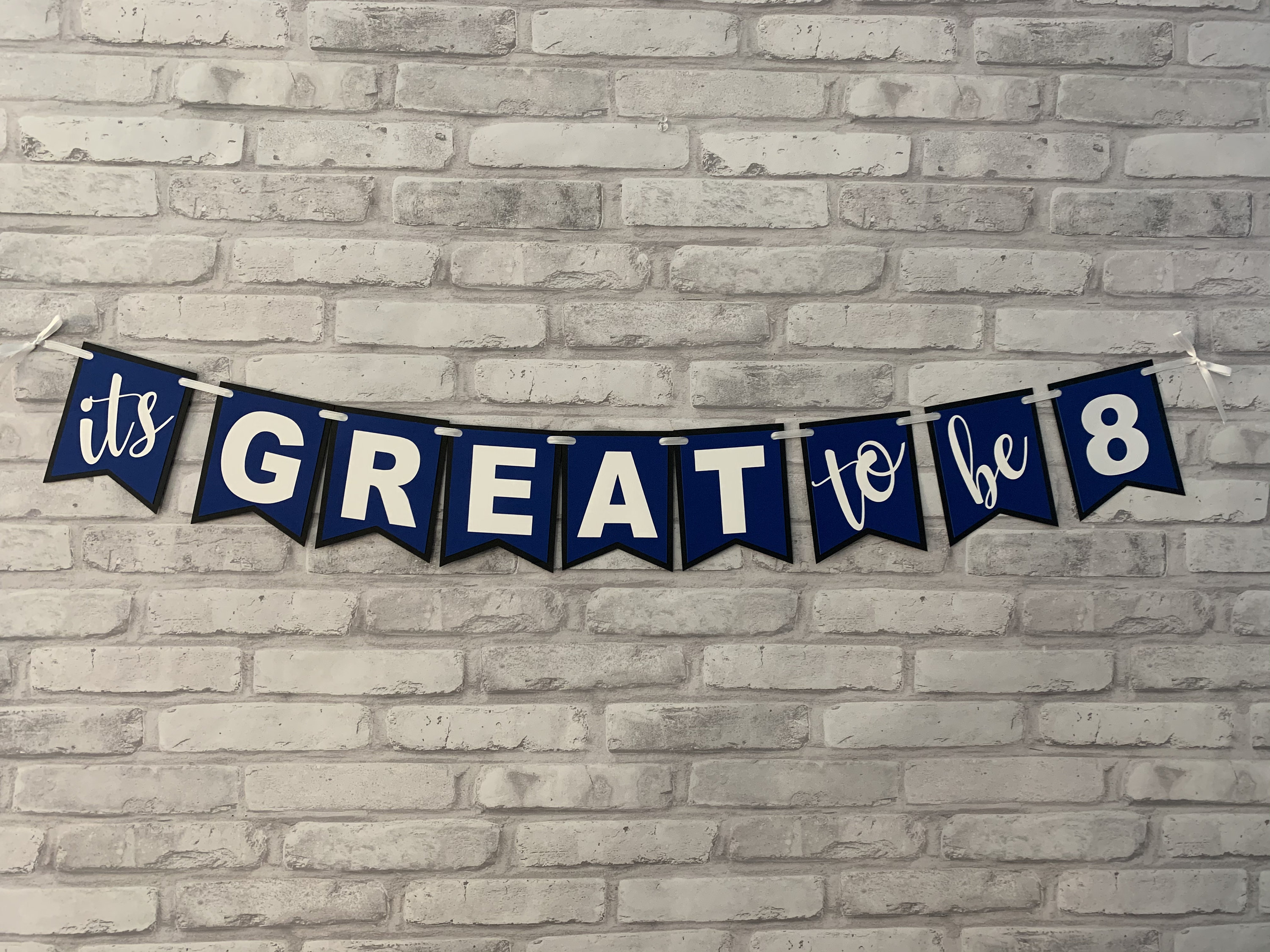 It's Great to Be 8 Banner, 8 is Great Birthday Banner, 8th Birthday ...