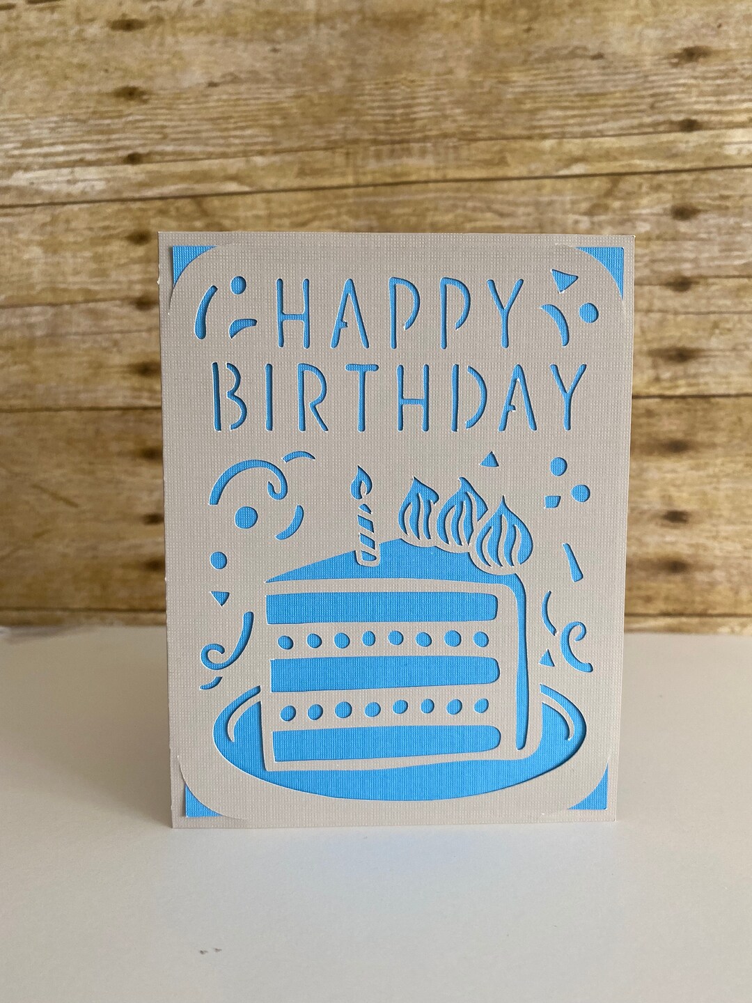 Handmade Happy Birthday Card – Cake Design, Customizable - Etsy