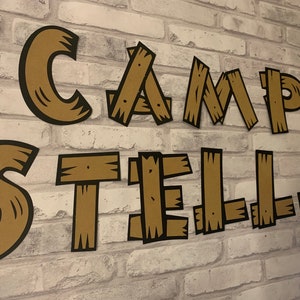 Personalized Name in Campsite Letters, Glamping Birthday, Camp Letters ...