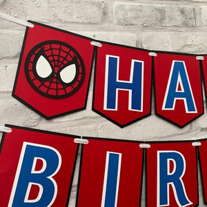 Banner - Spider Theme - Red / Blue / Black - Etsy