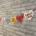 Candy Heart Banner Valentine Hearts Banner Valentine's - Etsy