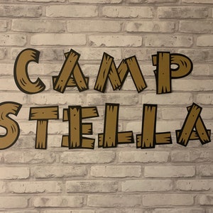 Personalized Name in Campsite Letters, Glamping Birthday, Camp Letters ...