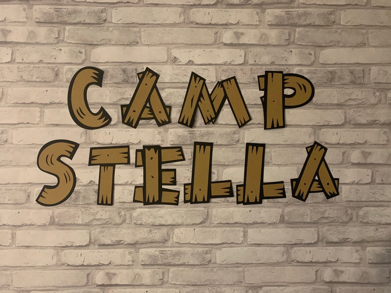 Personalized Name in Campsite Letters, Glamping Birthday, Camp Letters ...
