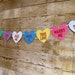 Candy Heart Banner Valentine Hearts Banner Valentine's - Etsy