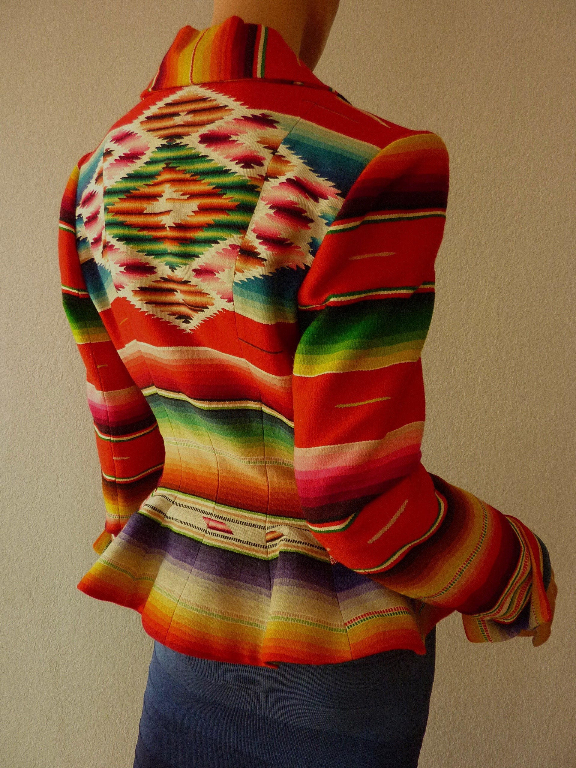 New Taylored One of a Kind Vintage 1930s Serape Hand Tailored Lilli Ann ...