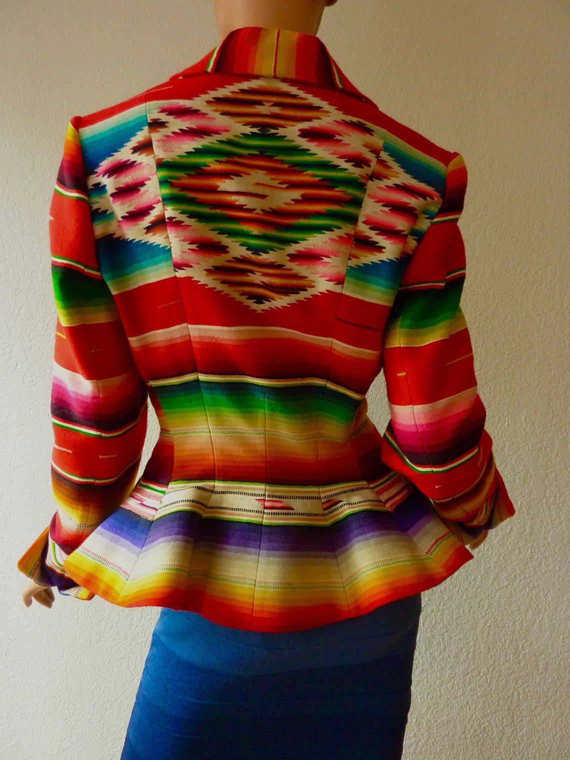 New Taylored One of a Kind Vintage 1930s Serape Hand Tailored Lilli Ann ...