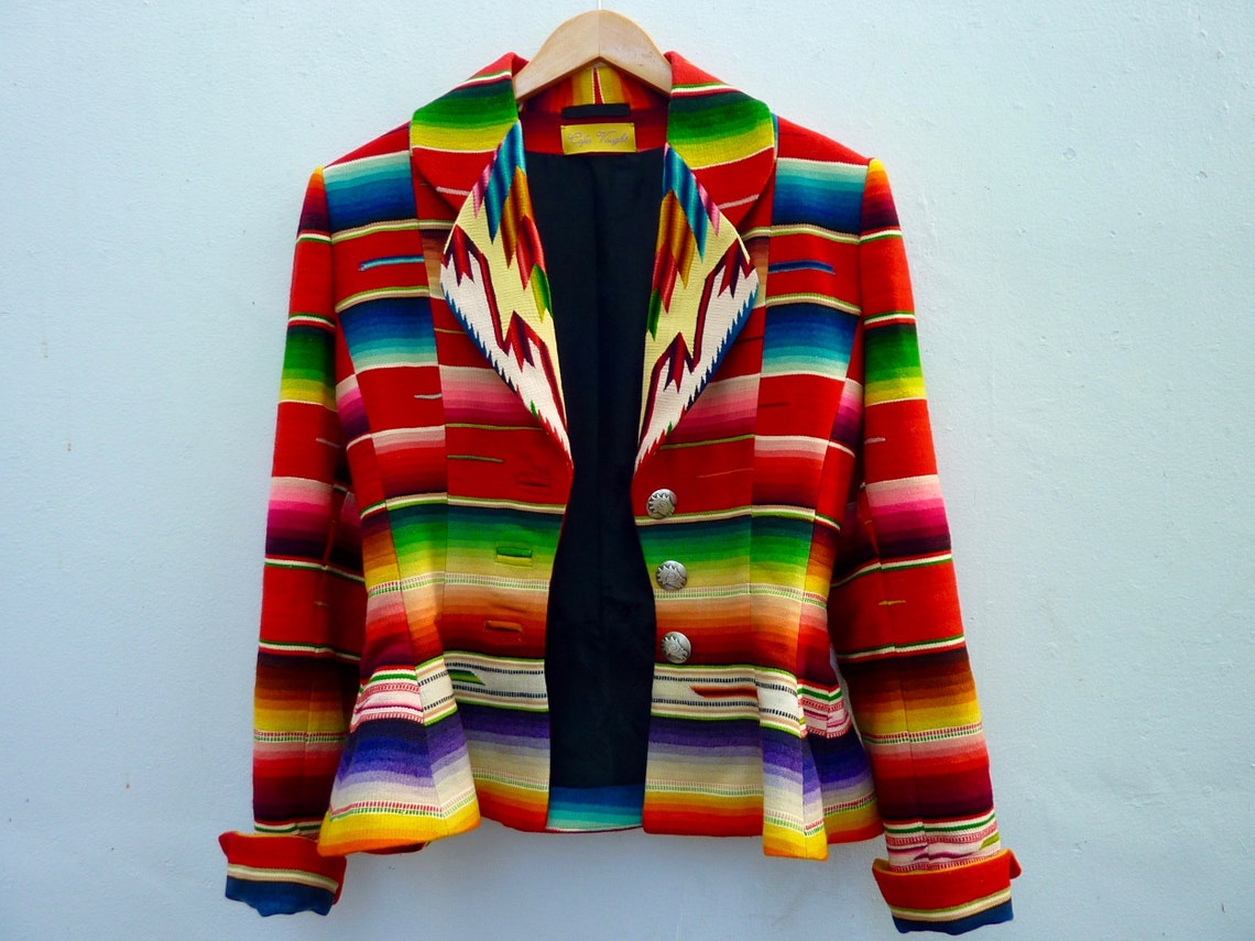 New Taylored One of a Kind Vintage 1930s Serape Hand Tailored Lilli Ann ...