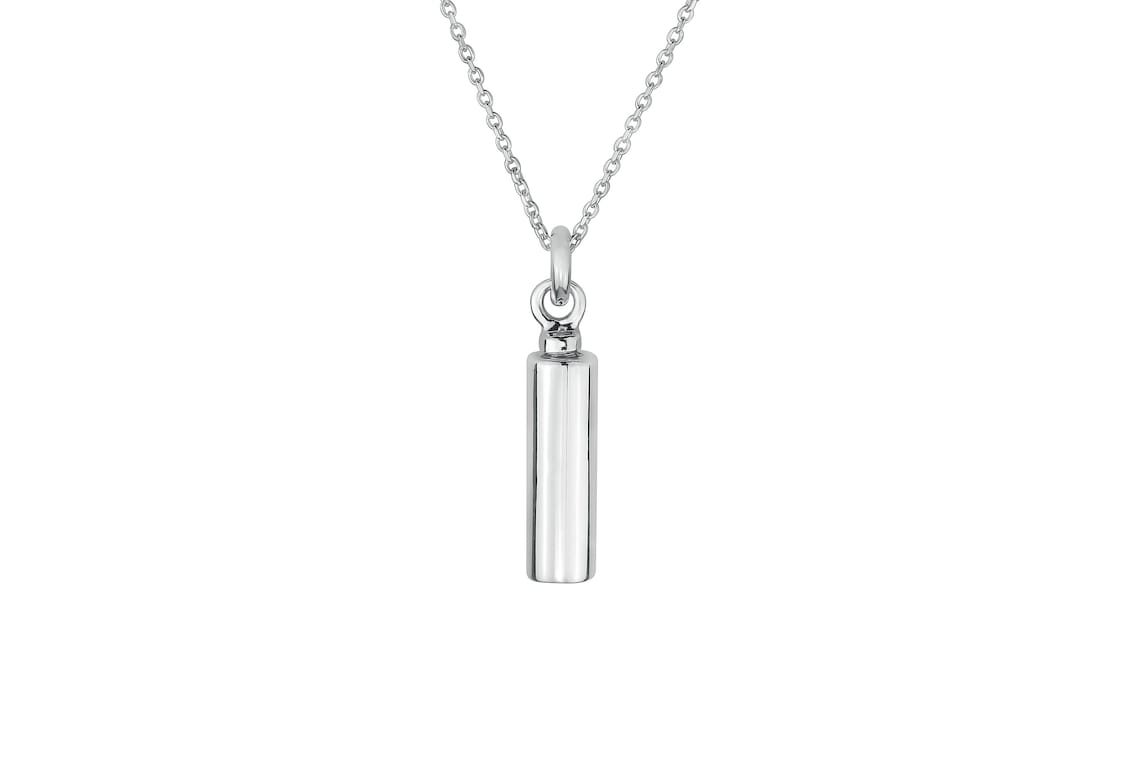 Sterling Silver Small Cylinder Cremation Ashes Urn Pendant - Etsy