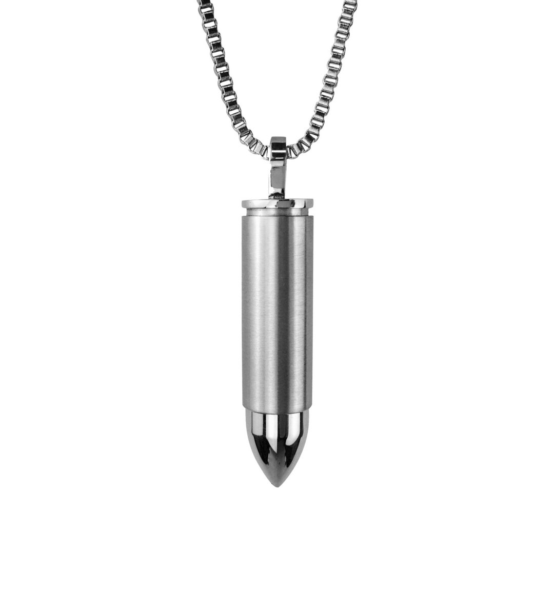 Bullet Urn Pendant - Memorial Ash Keepsake Jewellery - Personalised ...