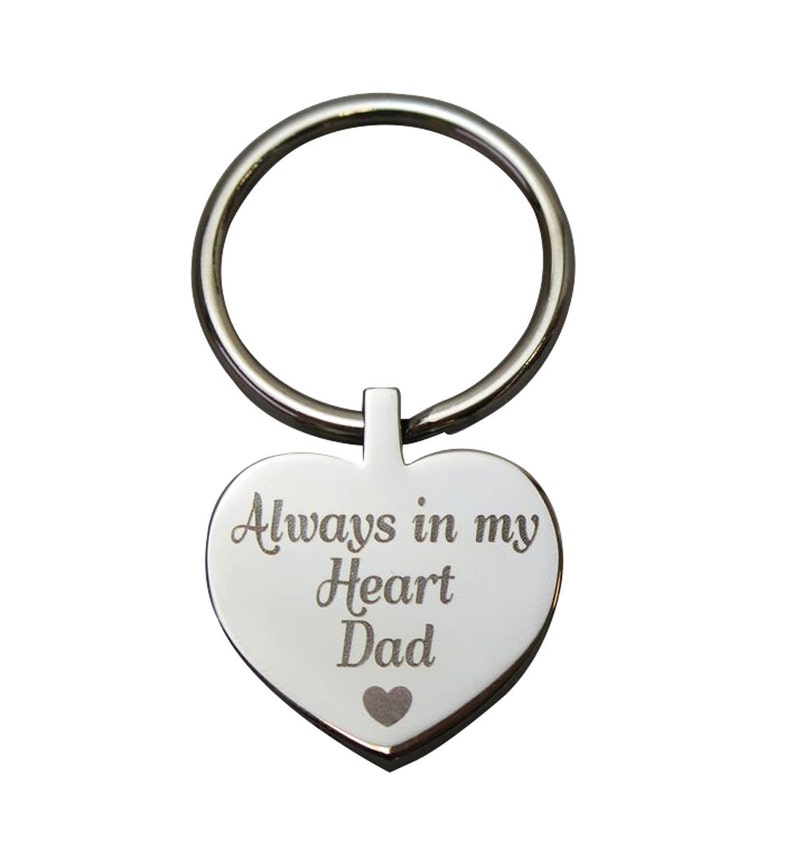 Always in My Heart Dad Heart Urn Keyring Keychain - Memorial Ash ...