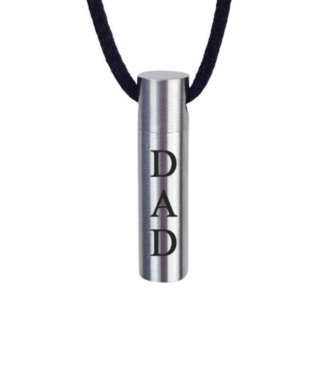 Dad Cylinder Urn Pendant - Memorial Ash Cremation Keepsake ...