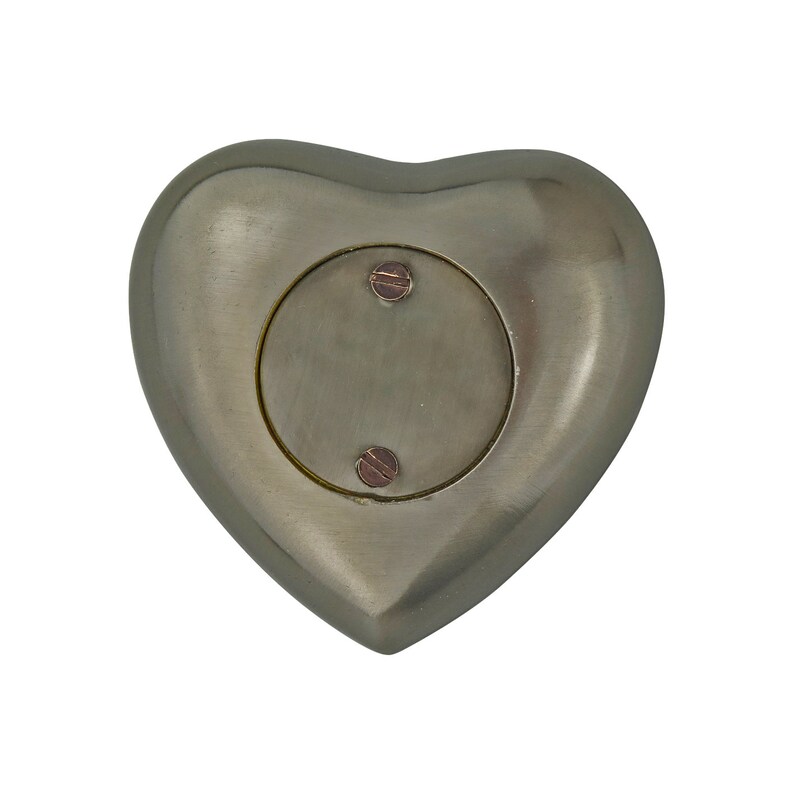 Slate Grey Heart With Golden Paw Prints Urn Keepsake for Dog Cat Ashes ...