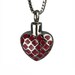 Red Heart Urn Pendant - Memorial Ash Keepsake Jewellery - Personalised ...