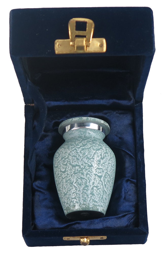 Miniature Turquoise Nature Pattern Keepsake Urn for Ashes | Etsy