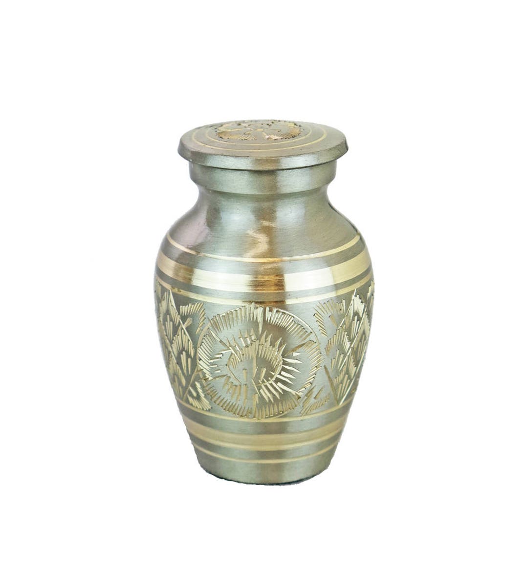 Miniature Vintage Art Deco Silver and Gold Keepsake Urn for Ashes ...