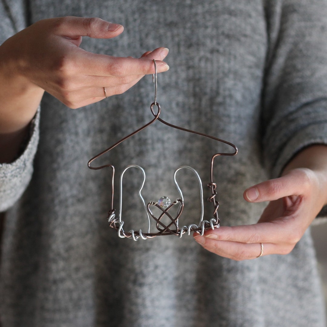 Handmade Wire Nativity Ornament - Etsy