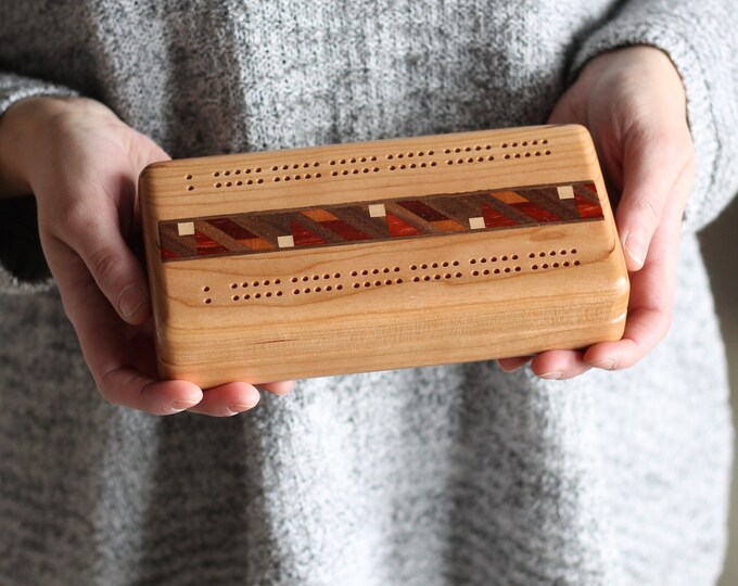 2 Track Cribbage Board-cribbage-wood Cribbage Board-cribbage Boards ...